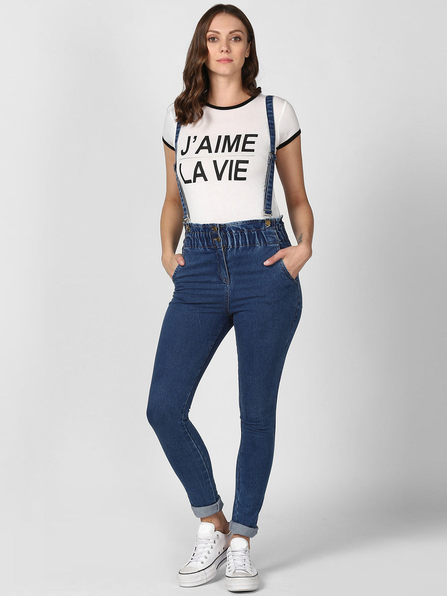 Women's Denim Pants with Pinafore straps – Stylestone